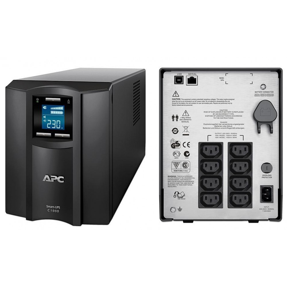 Интерактивный ИБП APC Smart-UPS C 1000VA LCD SMC1000I| Teh-Nika24